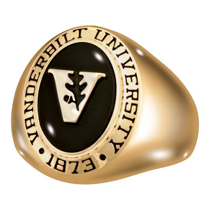 Vanderbilt University Men's Signet with Stone Ring