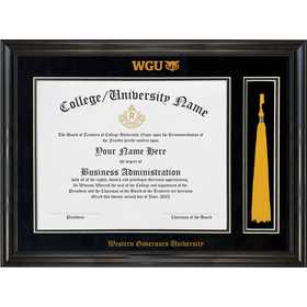 WGU Black Miami Logo Tassel Frame
