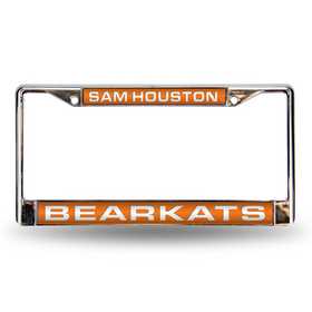 Sam Houston State Bearkats Laser-Cut Chrome License Plate Frame